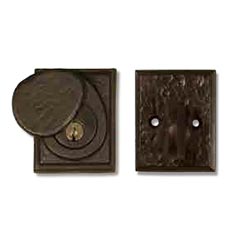 Coastal Bronze [30-200] Solid Bronze Door Deadbolt - Small Square Plate - Single Cylinder - 2" x ...