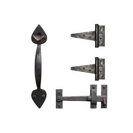 Coastal Bronze Solid Bronze Light Duty Gate T-Hinge & Thumb Latch Kit - Heart End - 2 Hinge ...