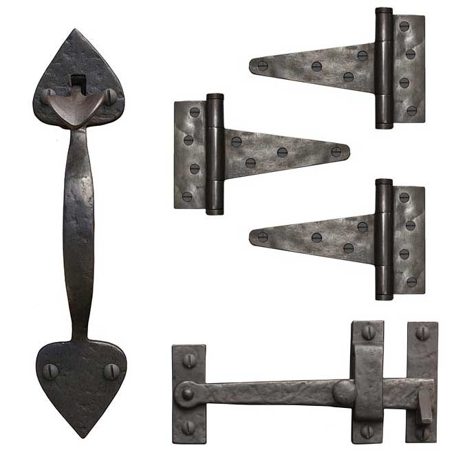 Coastal Bronze Solid Bronze Light Duty Gate T-Hinge & Thumb Latch Kit ...