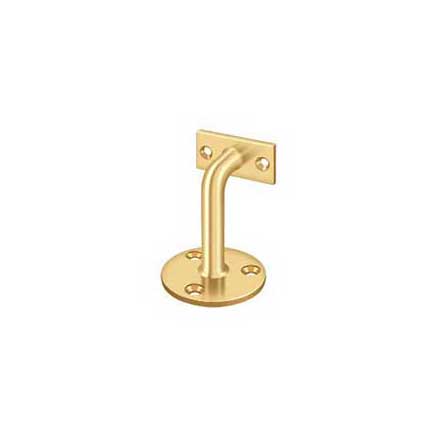 Deltana [HRC253CR003] Solid Brass Handrail Bracket - Polished Brass (PVD) Finish - 3" Proj ...