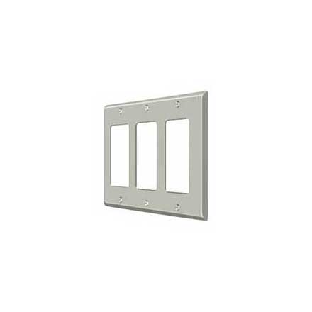 Deltana [SWP4740U15] Solid Brass Wall Switch Plate Cover - Triple ...
