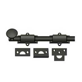 Deltana [8SB10B] Solid Brass Door Slide Bolt - Surface - Traditional - Oil Rubbed Bronze Finish ...