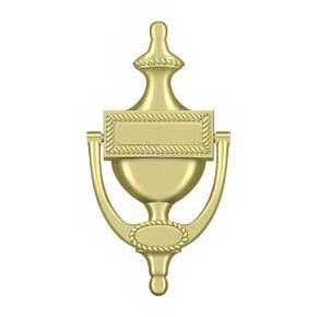 Deltana [DKR75U3] Solid Brass Door Knocker - Victorian Rope - Polished ...