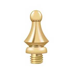 Deltana [CWT1] Solid Brass Door Butt Hinge Finial - Windsor - Polished Brass (PVD) Finish - 1/2 ...