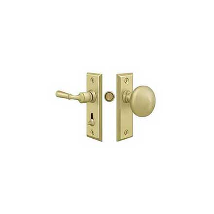 Deltana [SDLS480U3] Solid Brass Storm Door Tubular Latch Set - Rectangular Plate - Polished ...