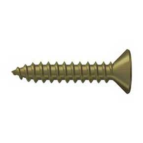 Deltana [SCWB1010U5] Solid Brass Wood Screw - #10 x 1" - Flat Head - Phillips - Antique Brass ...