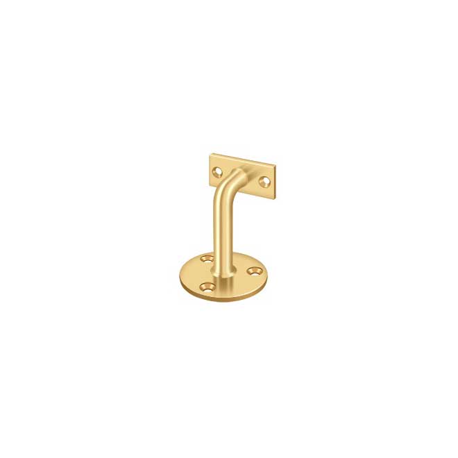 Deltana [HRC253U3] Solid Brass Handrail Bracket - Polished Brass Finish - 3" Proj. | Decorative ...
