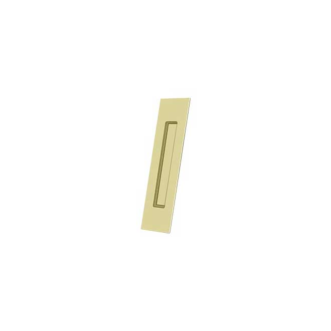 Deltana [FP10225U3-UNL] Solid Brass Pocket Door Flush Pull - Rectangular - Polished Brass ...