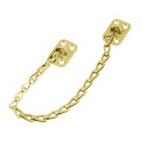 Deltana [TC82U3] Solid Brass Window Transom Chain - Polished Brass Finish - 12" L ...