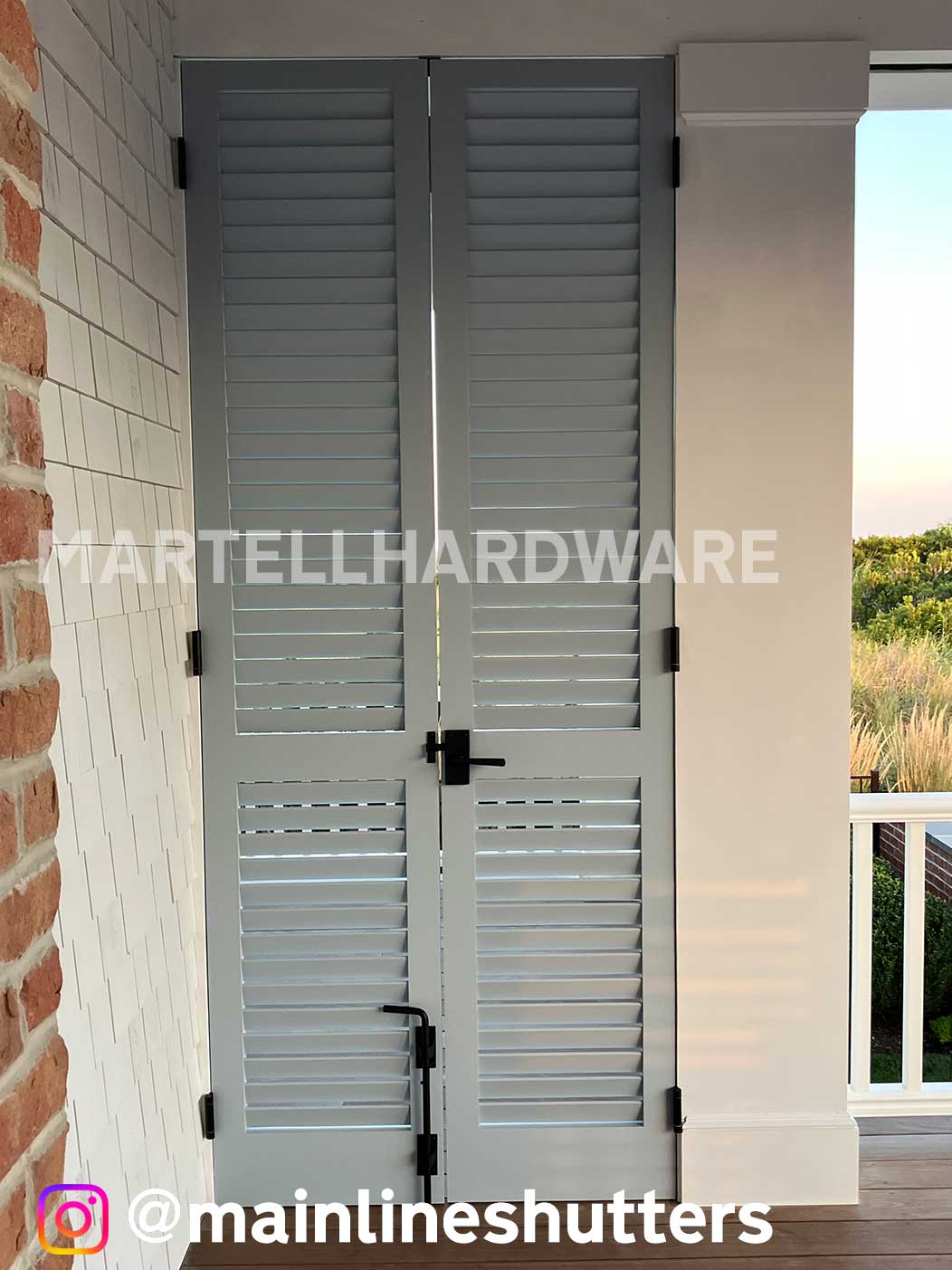Patio Privacy Shutter Doors w/ Forever Hardware Gate Hardware ...