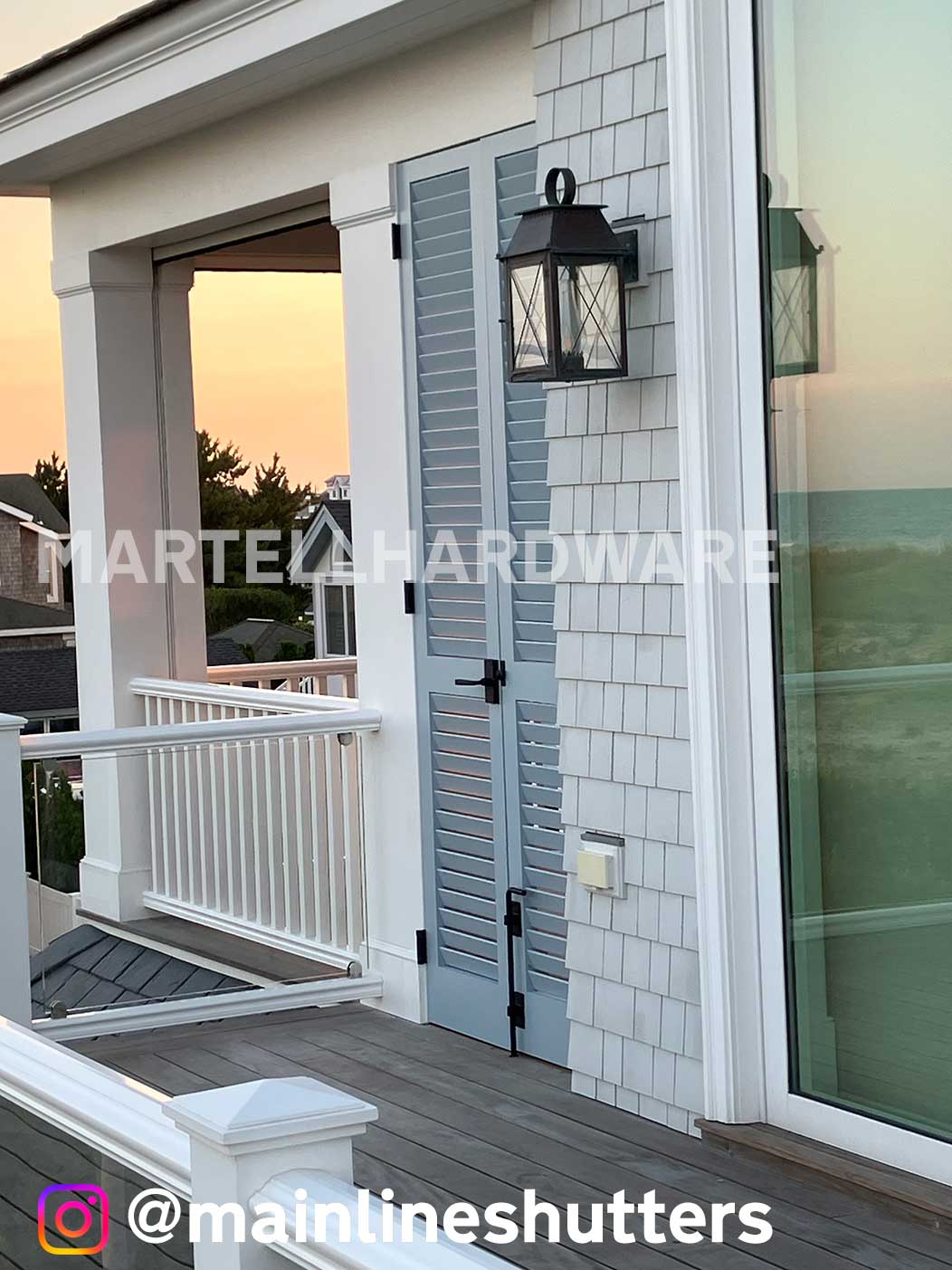 Patio Privacy Shutter Doors w/ Forever Hardware Gate Hardware ...