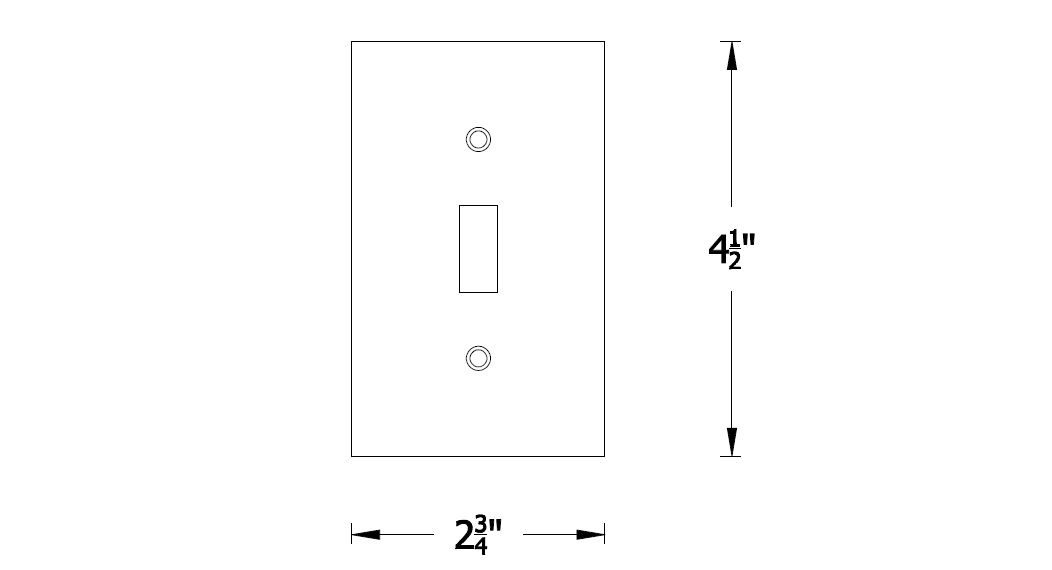 Hammered Hinges [901TS] Forged Iron Wall Plate - Single Toggle ...