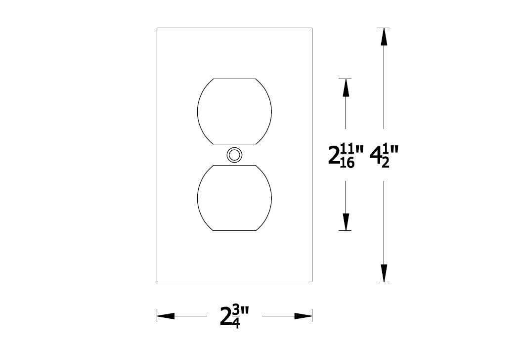 Hammered Hinges [921SO] Forged Iron Wall Plate - Single Duplex ...