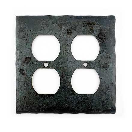 Hammered Hinges [922SO] Forged Iron Wall Plate - Double Duplex ...