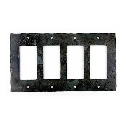 Hammered Hinges [934FO] Forged Iron Wall Plate - Quadruple Rocker/GFI ...
