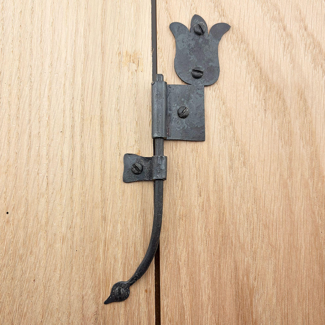 Hammered Hinges [112.20L-RT] Forged Iron Cabinet Hinge - Tulip Flag ...