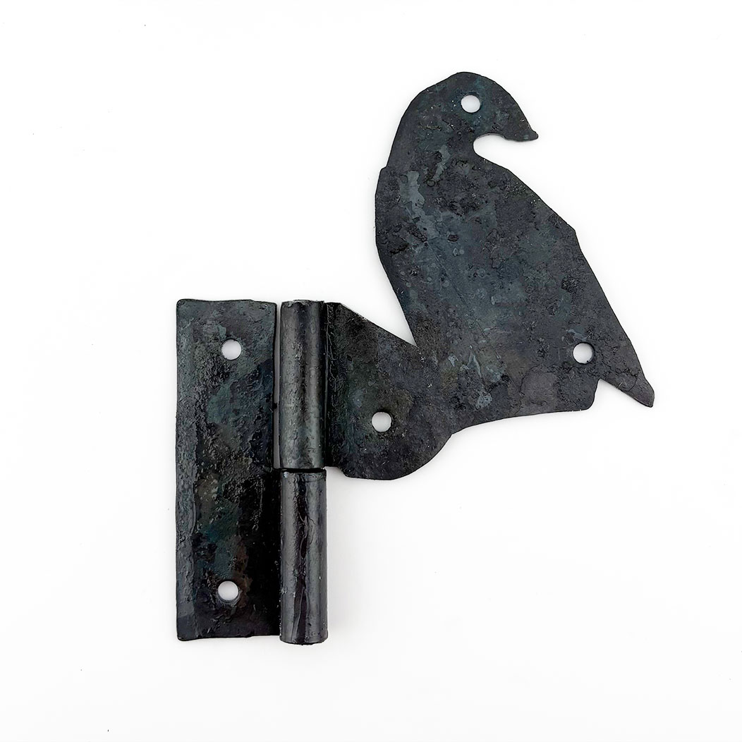 Hammered Hinges [111.35L-GF] Forged Iron Cabinet Hinge - BIrd Flag ...