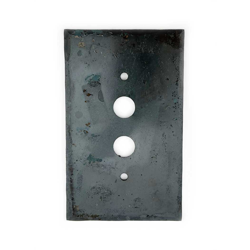 Hammered Hinges [901BUTTON] Forged Iron Wall Plate - 1 Gang Push Button ...