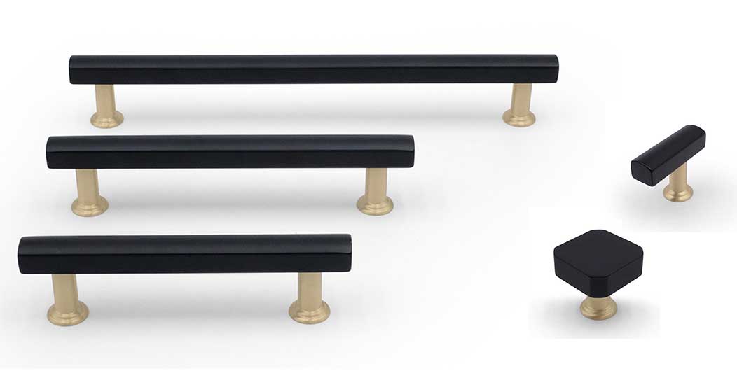 Matte Black & Satin Brass Two-Tone Finish - Mod Collection - Hapny Home ...