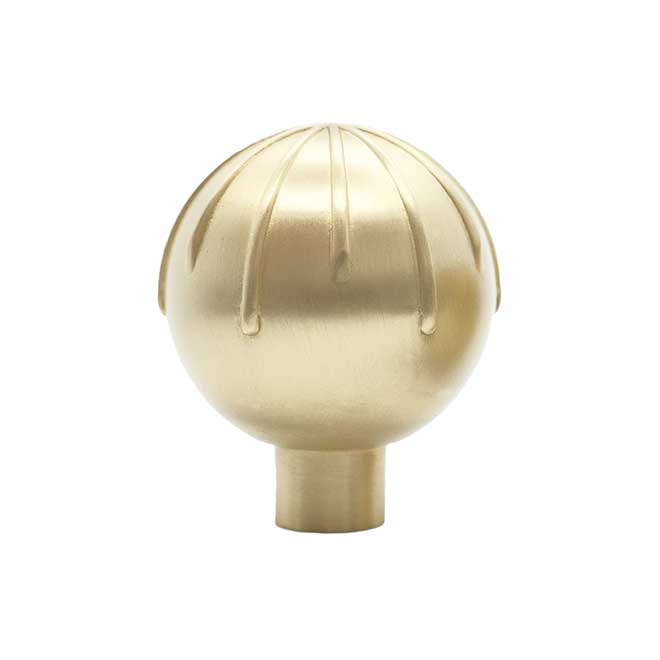 Hapny Home [SU13-SB] Solid Brass Cabinet Knob - Sunburst Series - Satin Brass Finish - 1 3/8 ...