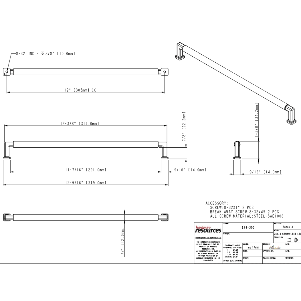 Jeffrey Alexander [929-305SN] Die Cast Zinc Cabinet Pull Handle - Ogden ...