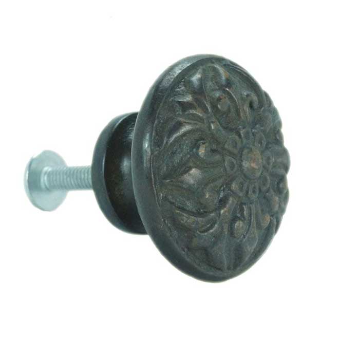 John Wright [088730] Cast Iron Cabinet Knob - Fleur-de-lis - Faux Copper Finish - 1" Dia ...