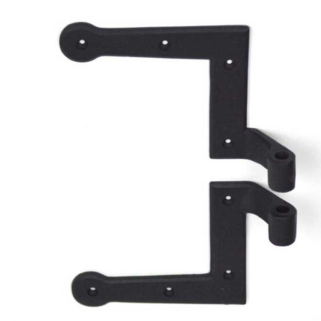 John Wright [088510R] Cast Iron Shutter L-Strap Hinge - NY Style - Flat Black - Right Hand - 1 1 ...