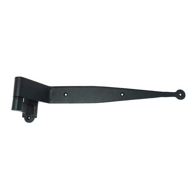 John Wright [088627] Steel Shutter Strap Hinge - Hinge & Pintle Combo - Flat Black - 12" L - 2 1 ...