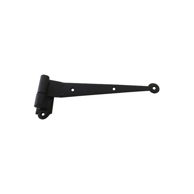 John Wright [088648] Steel Shutter Strap Hinge - Circle Hinge & Pintle Combo - Flat Black - 9 1/ ...