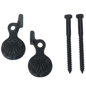 John Wright [088258] Cast Iron Shutter Dogs - Lag Mount - Shell - Pair ...