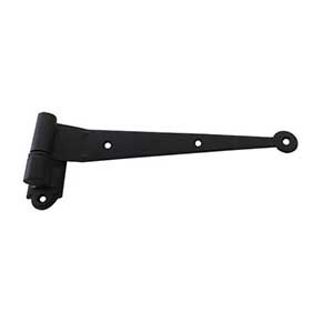 John Wright [088648] Steel Shutter Strap Hinge - Circle Hinge & Pintle Combo - Flat Black - 9 1/ ...