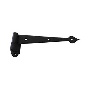 John Wright [088653] Steel Shutter Strap Hinge - Spade Hinge & Pintle Combo - Flat Black - 9 1/4 ...