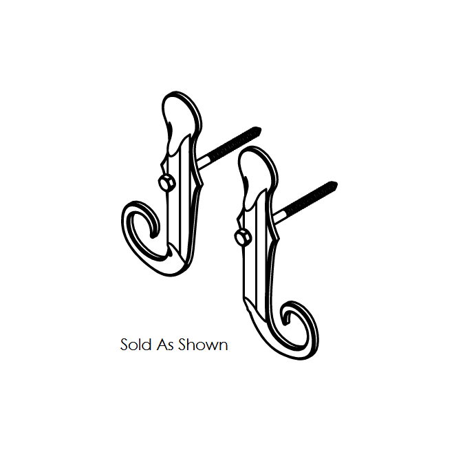Lynn Cove Foundry [RT1F] Cast Aluminum Shutter Dog - Flat Rat Tail Stay ...