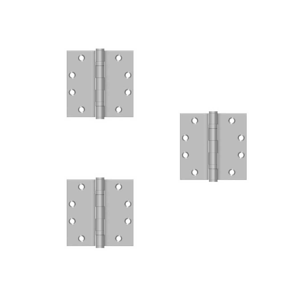 Deltana [D45KIT-03] Stainless Steel Ball Bearing Gate Butt Hinge Pack ...