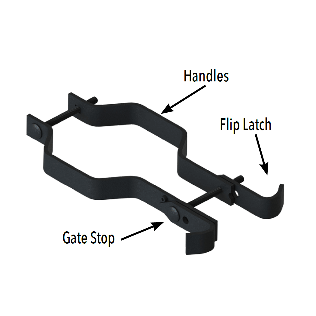 Nationwide Industries [NW6185-BK] Steel Gate Fork Flip Latch Kit w ...