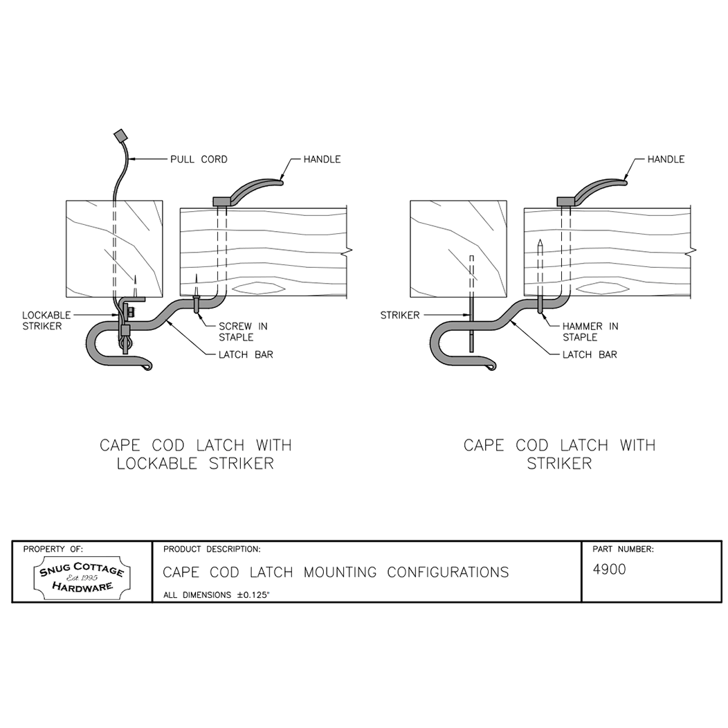 Snug Cottage [4900-002] Forged Steel Exterior Gate Latch - Cape Cod ...