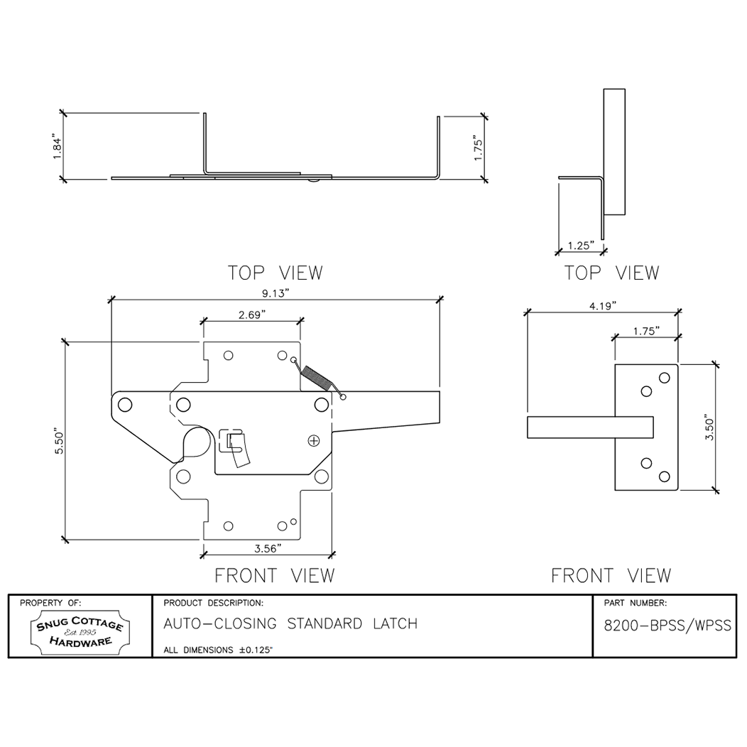 Snug Cottage [8200-BPSS] Stainless Steel Exterior PVC/Vinyl Gate ...