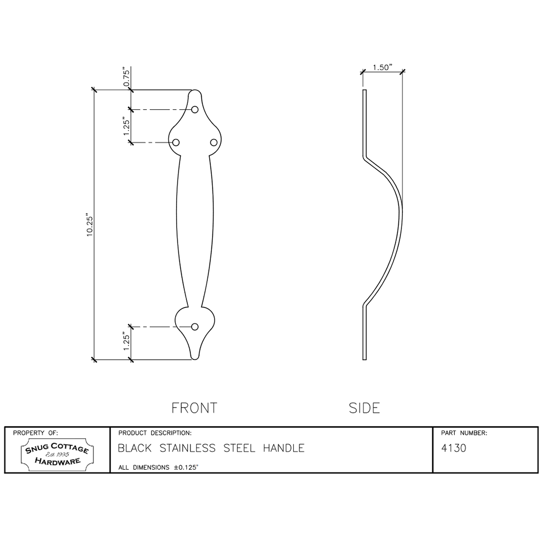 Snug Cottage [4130-BSS] Stainless Steel Exterior Gate Pull - Heart Ends ...