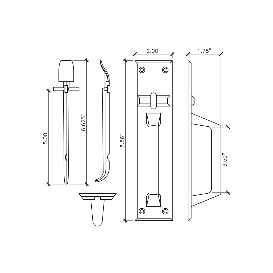 Snug Cottage [6159-HANDLE316] Stainless Steel Exterior Gate Latch ...