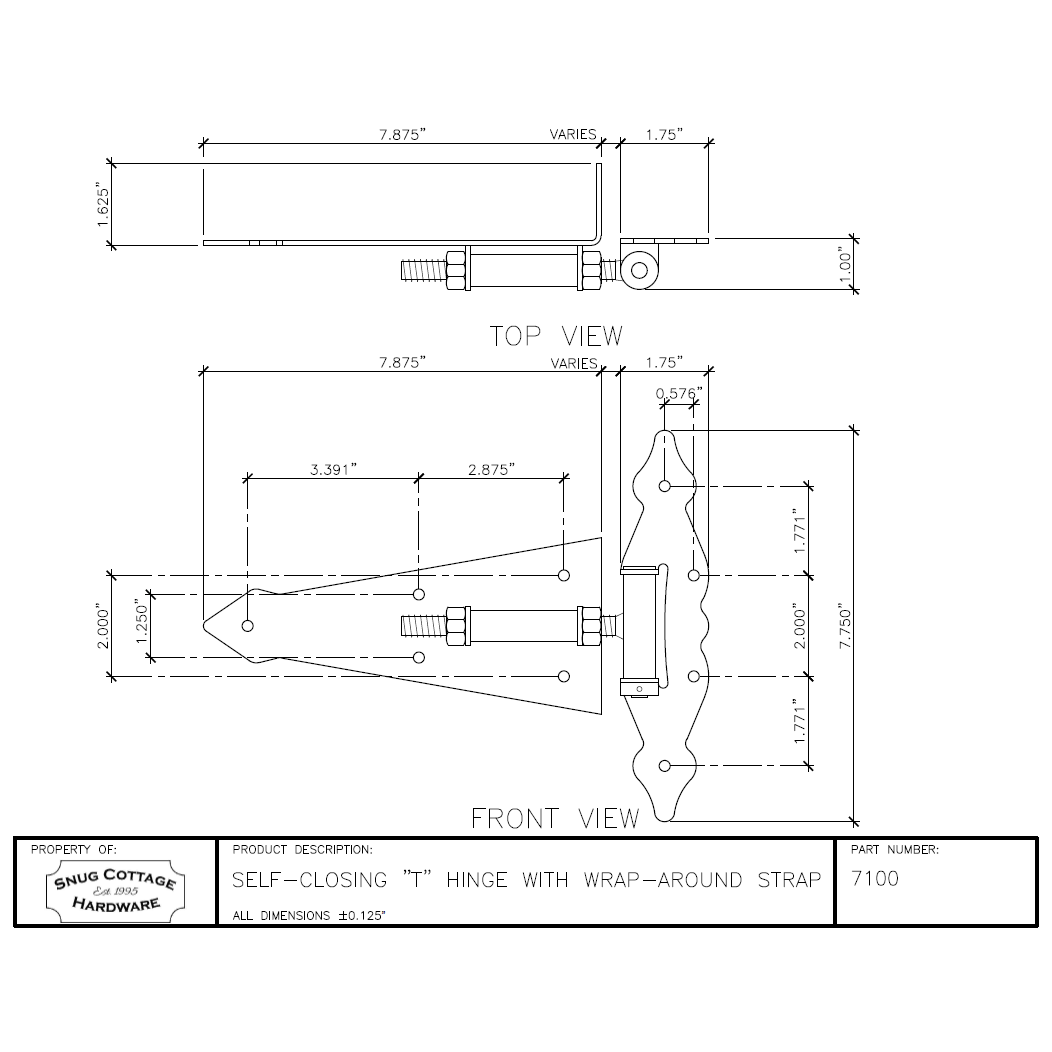 Snug Cottage [7100-BPSS] Stainless Steel Exterior Wood Gate Self ...