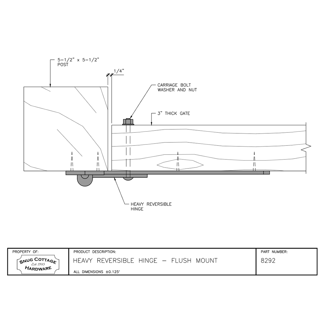 Snug Cottage [8292-12SP] Forged Steel Gate Strap Hinge Set - Old ...