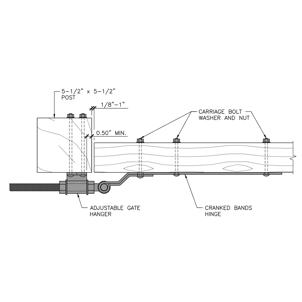 Snug Cottage [8305-S36P] Steel Heavy Duty Exterior Gate Strap Hinge Set ...