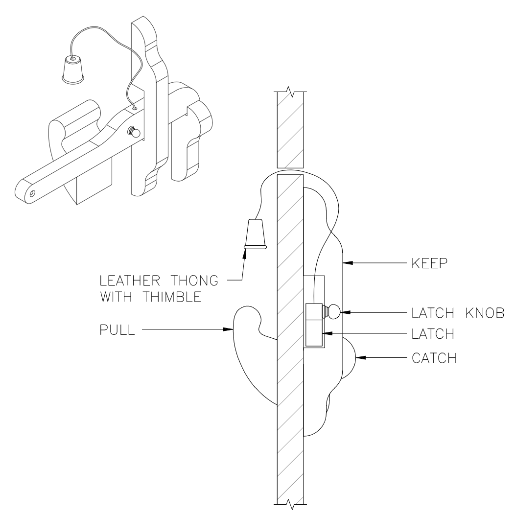 Snug Cottage [4700-110] Exterior Wood Gate Latch Set - Ash Timber - Cambridge Style - 11 1/2" L ...