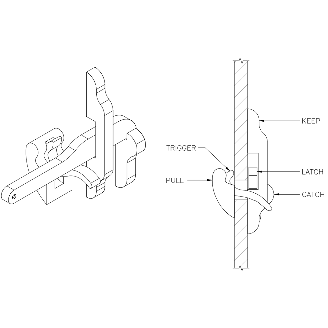 Snug Cottage [4701-110] Exterior Wood Gate Thumb Latch Set - Ash Timber - Oxford Style - 11 1/2 ...