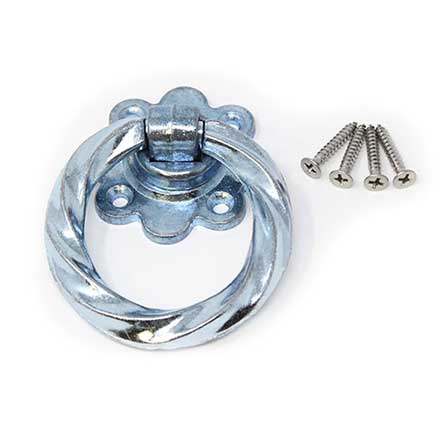 Snug Cottage [4149-GALRING] Exterior Gate Ring Pull - Twisted - Hot Dipped Galvanized Finish - 3 ...