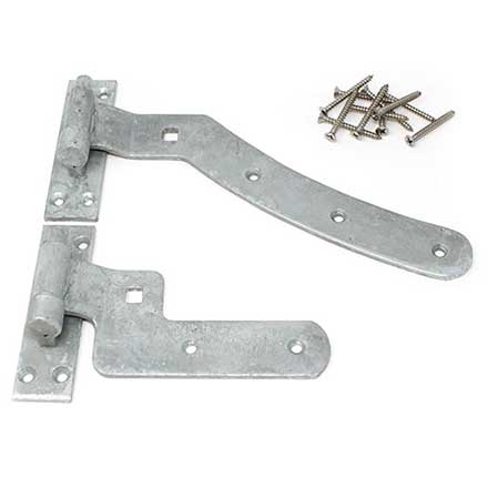 Snug Cottage [8295-12LD2] Forged Steel Gate Strap Hinge Set - Curved ...