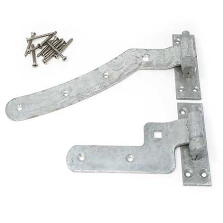 Snug Cottage [8295-12RD2] Forged Steel Gate Strap Hinge Set - Curved ...