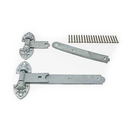 Snug Cottage [8292-12AC2] Forged Steel Gate Strap Hinge Set - Old Fashioned Curved - Adjustable ...