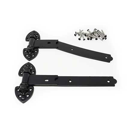 Snug Cottage [8292-12LP] Forged Steel Gate Strap Hinge Set - Old Fashioned Curved - Left Hand ...