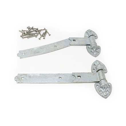 Snug Cottage [8292-12R2] Forged Steel Gate Strap Hinge Set - Old Fashioned Curved - Right Hand ...